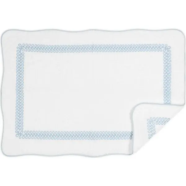 MATOUK Astor Braid Tub Mat - Light Blue