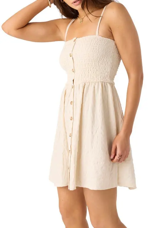 O'Neill Leighton Textured Smocked Mini Dress