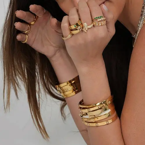 MAZIN JEWELS Pave Snake Cocktail Ring - Gold