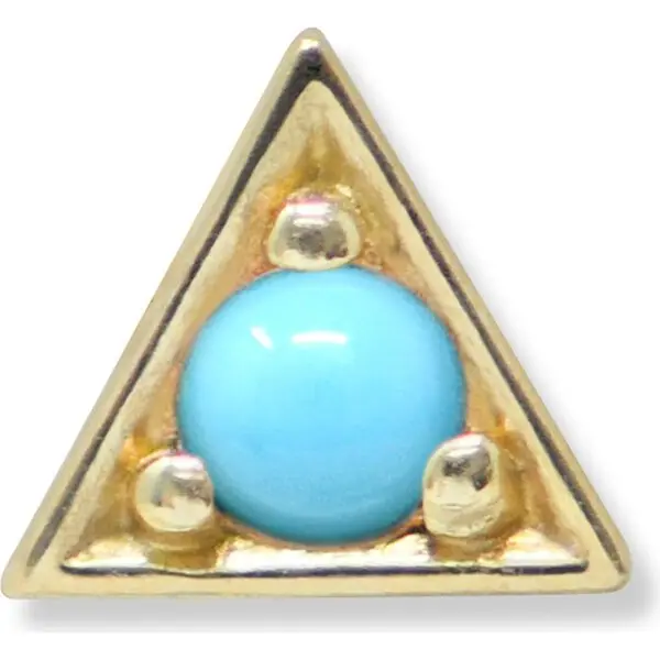 Anzie Cléo Turquoise Triangle Stud Earring - Turquoise/ Aqua