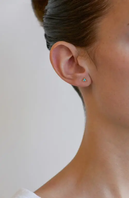 Anzie Cléo Turquoise Triangle Stud Earring