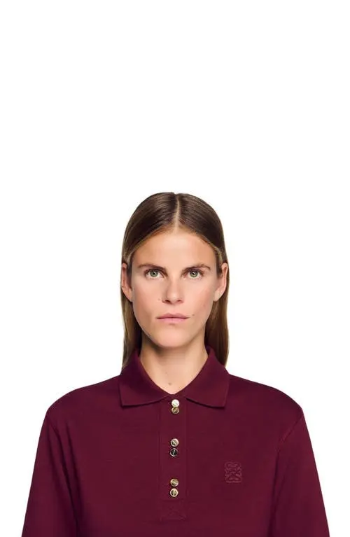 Sandro Short-sleeve Polo Shirt With Embroidery