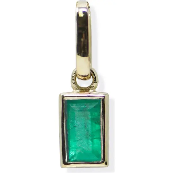 Anzie Cléo Carré Pendant Charm - Green