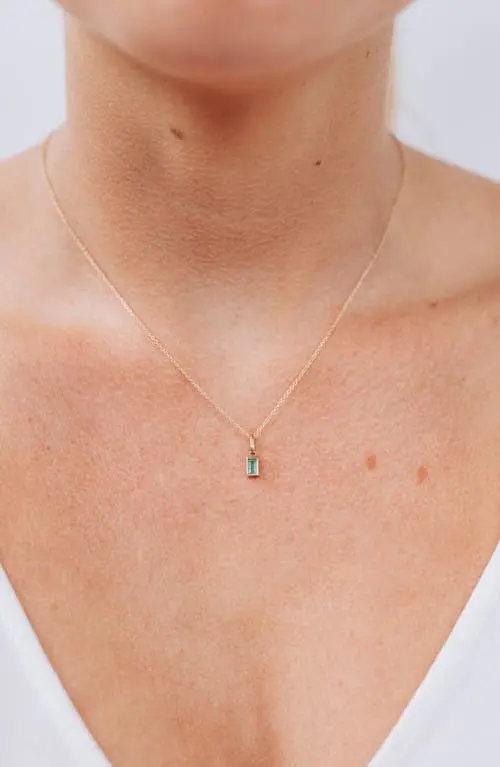 Anzie Cléo Carré Pendant Charm - Green