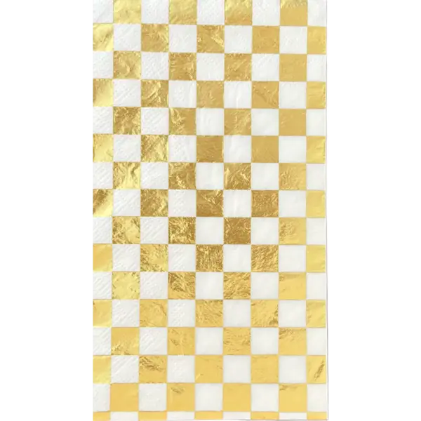 JOLLITY & CO Checkered Guest Napkins - Gold Clash