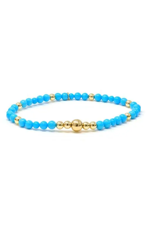 Anzie Boheme Turquoise Stretch Bracelet - Turquoise/ Aqua