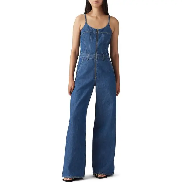 LEVI'S Bustier Zip Denim Jumpsuit - Smashing