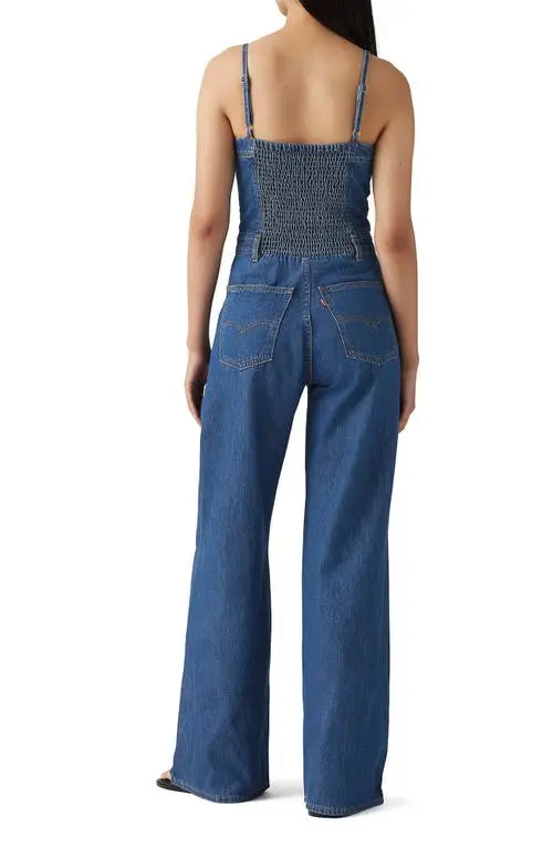 LEVI'S Bustier Zip Denim Jumpsuit - Smashing