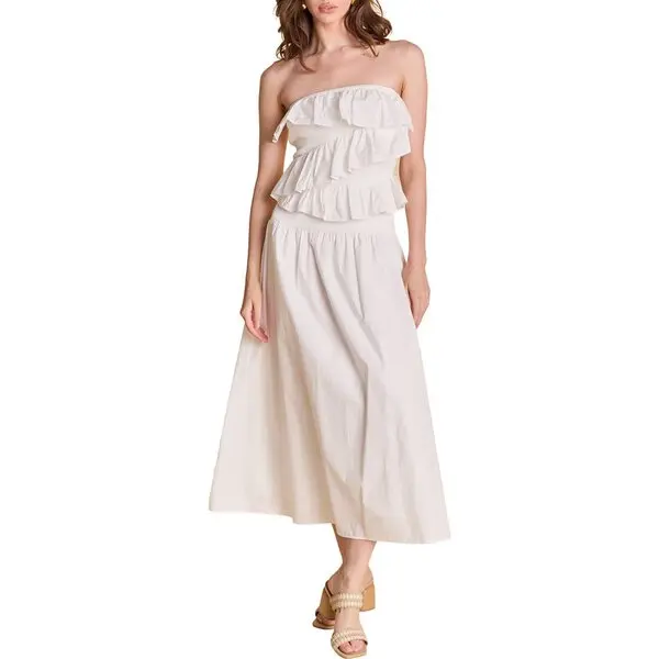 Endless Rose Mixed Media Ruffle Maxi Dress