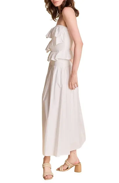 Endless Rose Mixed Media Ruffle Maxi Dress