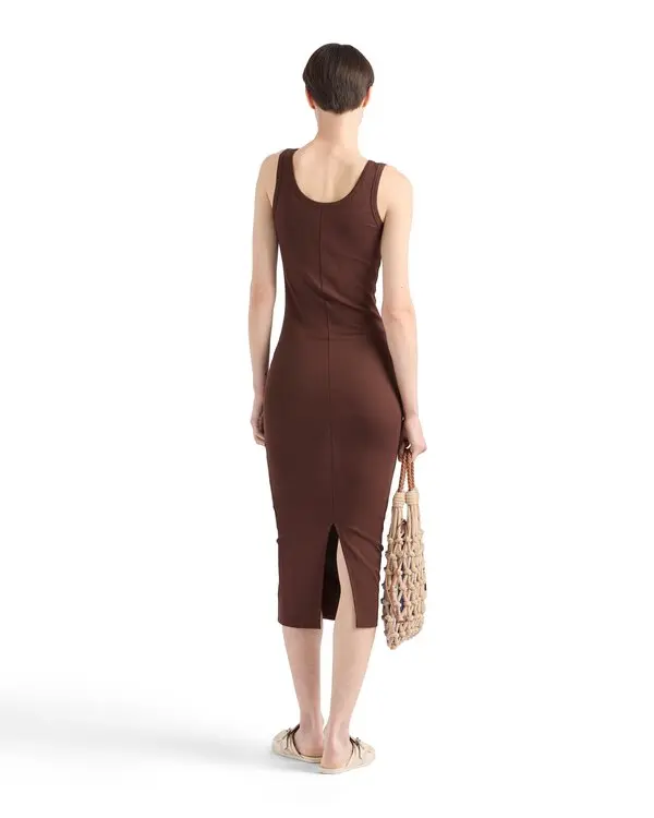Prada Ribbed Knit Cotton Dress