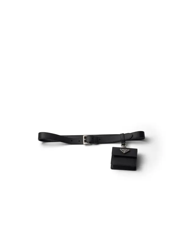 Prada Saffiano Leather Belt - Black
