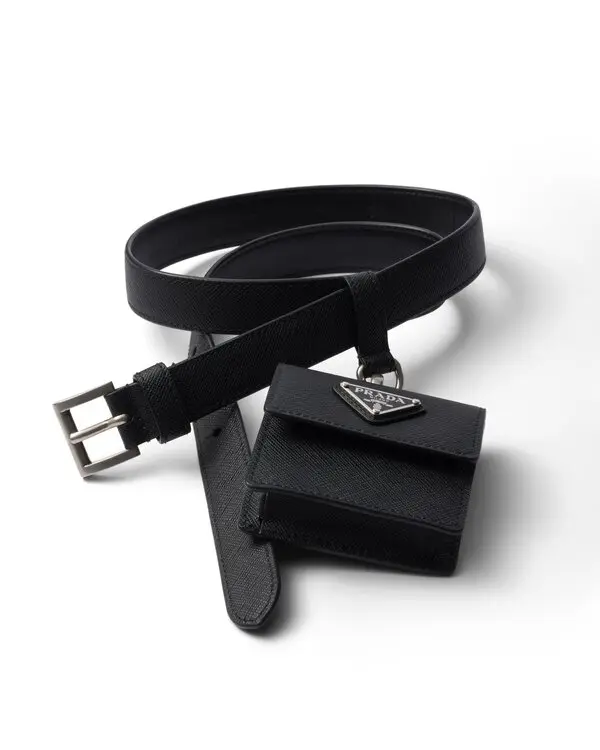 Prada Saffiano Leather Belt