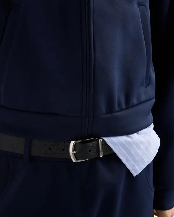 Prada Reversible Saffiano Leather Belt - Black