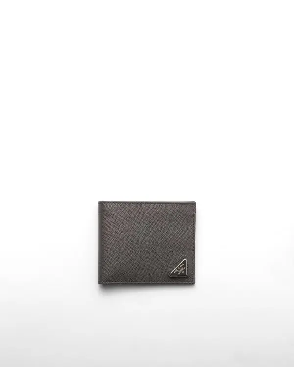 Prada Saffiano Leather Wallet - Grey