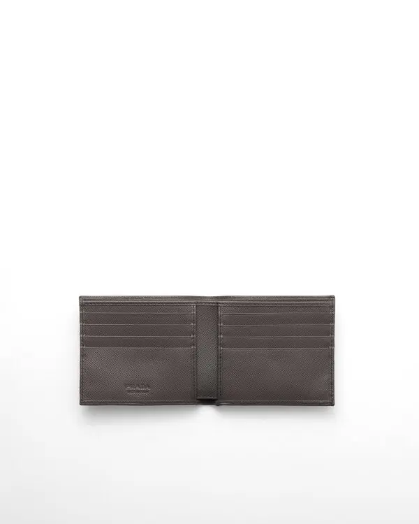 Prada Saffiano Leather Wallet - Grey
