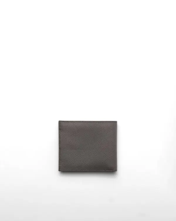 Prada Saffiano Leather Wallet - Grey
