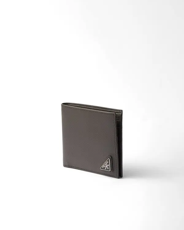 Prada Saffiano Leather Wallet - Grey