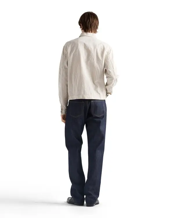 Prada Chambray Blouson Jacket - Neutral