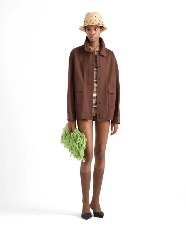 Prada Gabardine Cotton Shirt Jacket