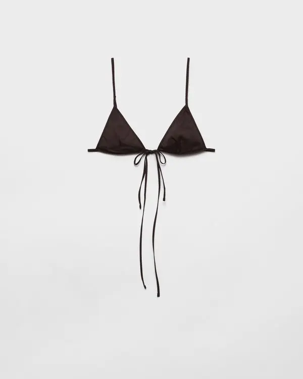 Prada Stretch Poplin Bra - Ebony