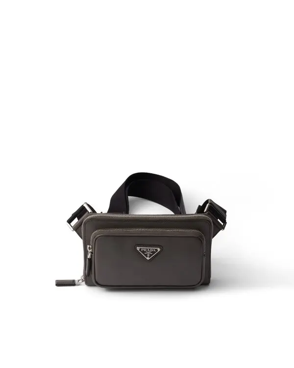 Prada Saffiano Leather Belt Bag - Grey