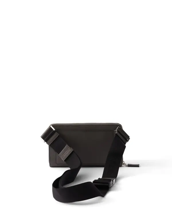 Prada Saffiano Leather Belt Bag - Grey