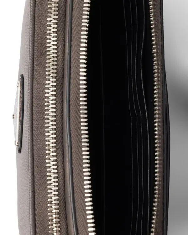 Prada Saffiano Leather Belt Bag - Grey