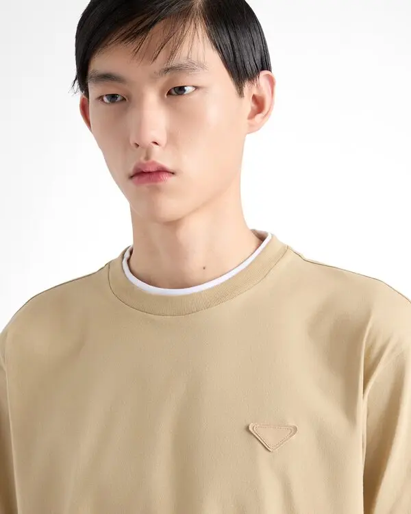Prada Cotton T-shirt - Neutral