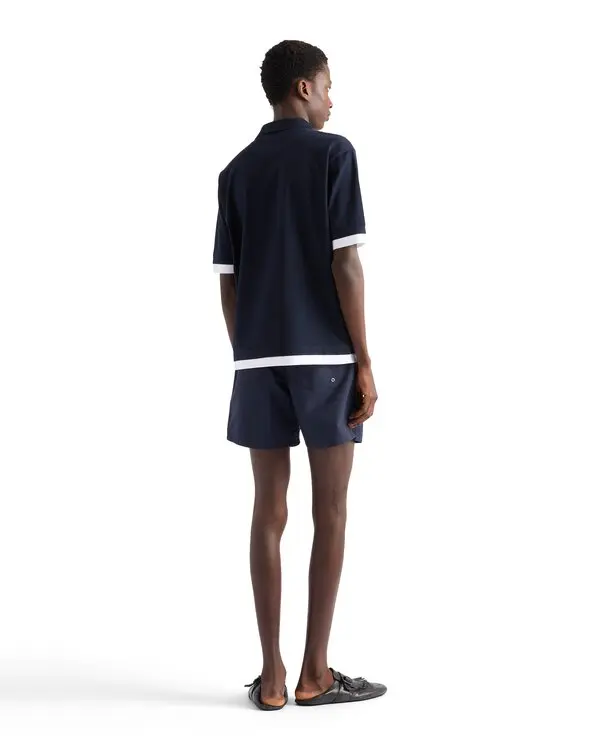Prada Cotton Polo Hirt - Blue