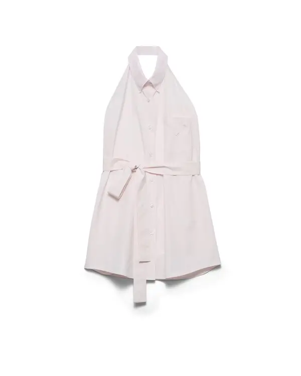 Prada Sleeveless Poplin Shirt - Pink