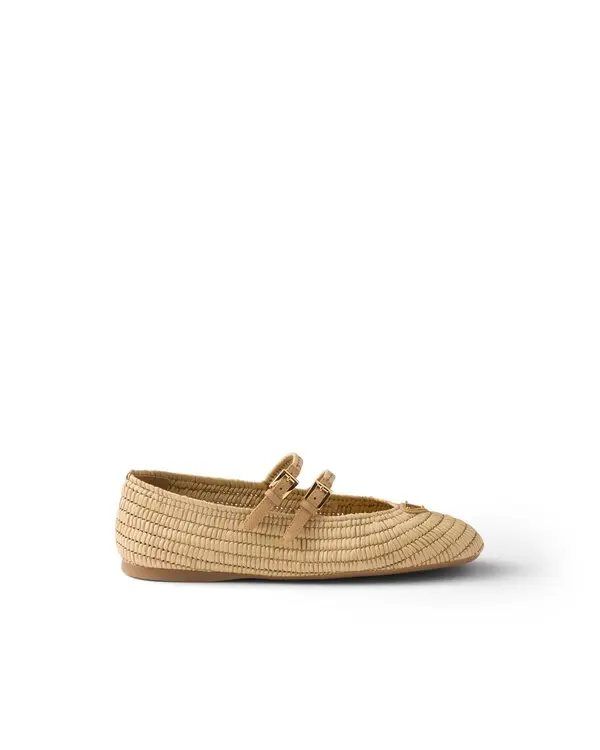 Prada Crochet Ballerinas - Neutral