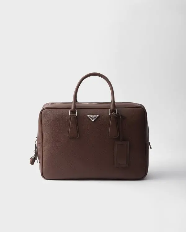Prada Leather Work Bag - Sienna