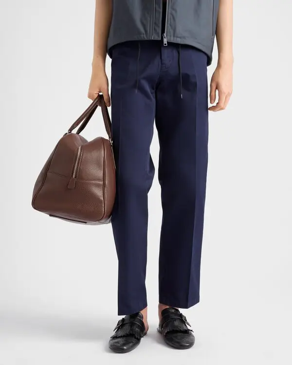 Prada Cotton Chino Pants - Navy | Editorialist