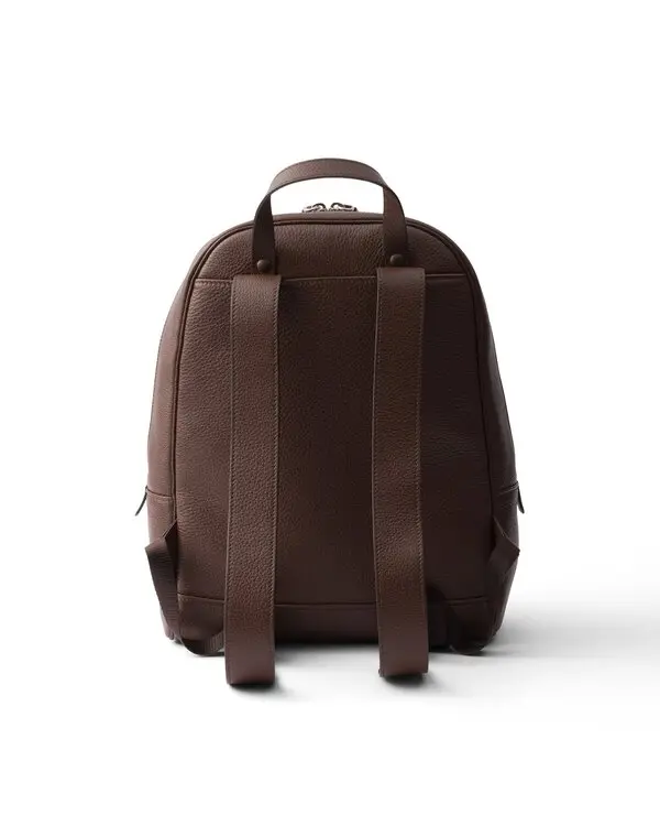 Prada Leather Backpack - Brown