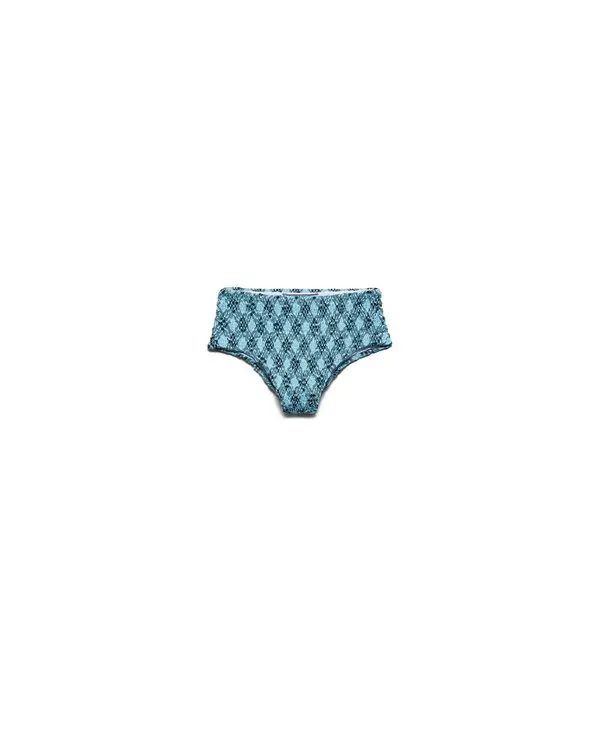 Prada Checked Bikini Bottom - Green
