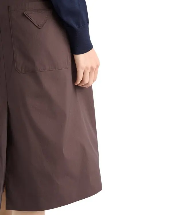 Prada Poplin Wrap Skirt - Brown