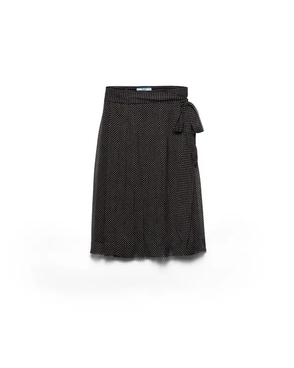 Prada Printed Chiffon Wrap Skirt
