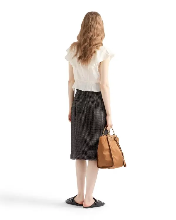 Prada Printed Chiffon Wrap Skirt