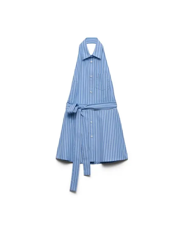 Prada Sleeveless Striped Shirt - Light Blue