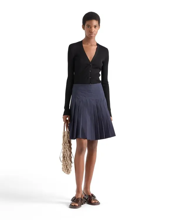 Prada Pleated Poplin Skirt