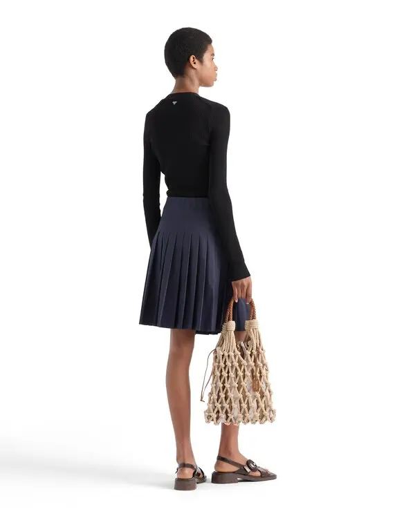 Prada Pleated Poplin Skirt