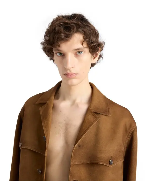 Prada Suede Jacket - Brown