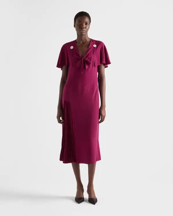 Prada Pleated Marocain Dress
