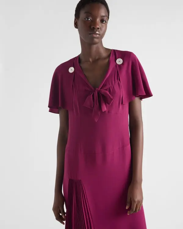 Prada Pleated Marocain Dress