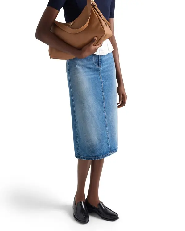 Prada Flared Denim Skirt