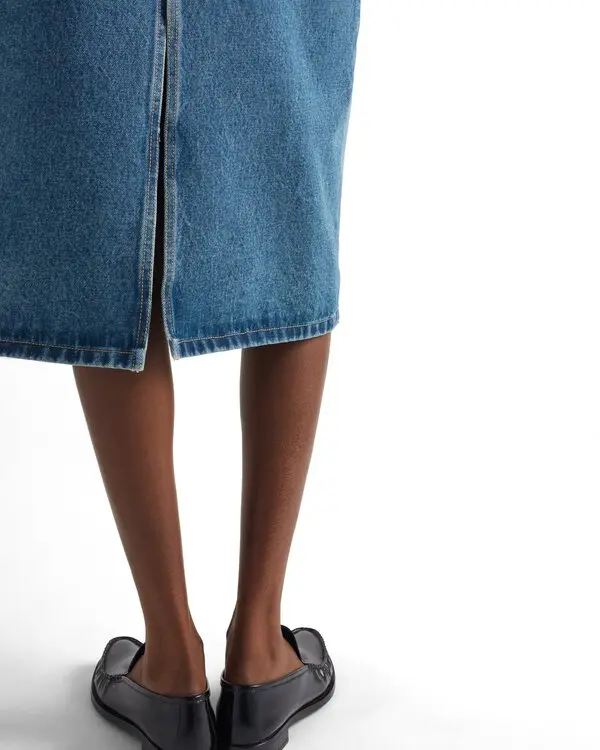 Prada Flared Denim Skirt