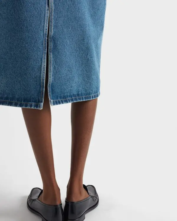 Prada Flared Denim Skirt