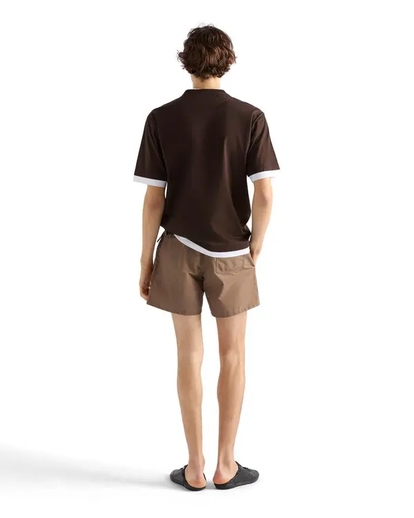 Prada Cotton T-hirt - Brown