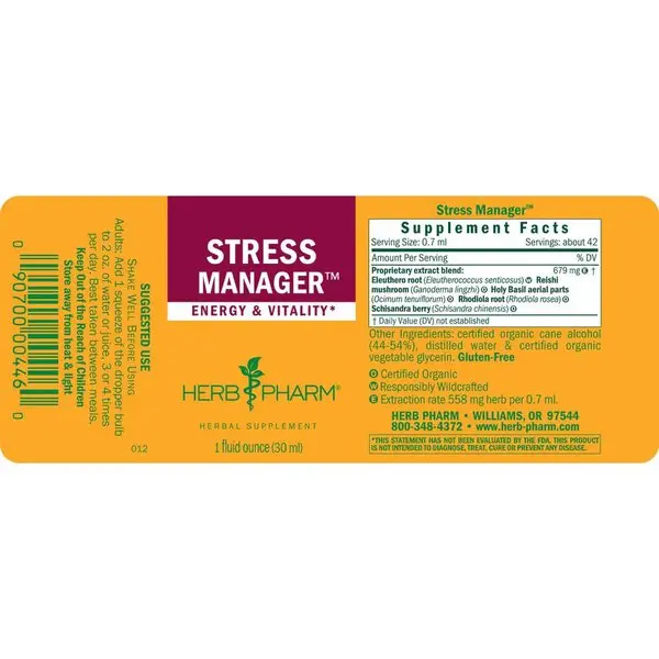 HERB PHARM Stress Manager
